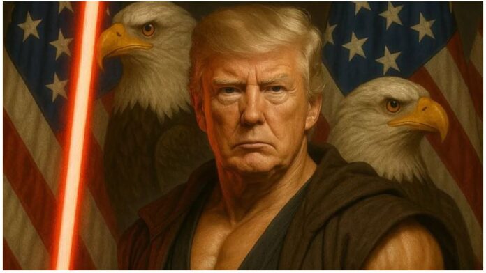 New AI photo of Trump surfaces, portrays President as muscular Jedi ...
